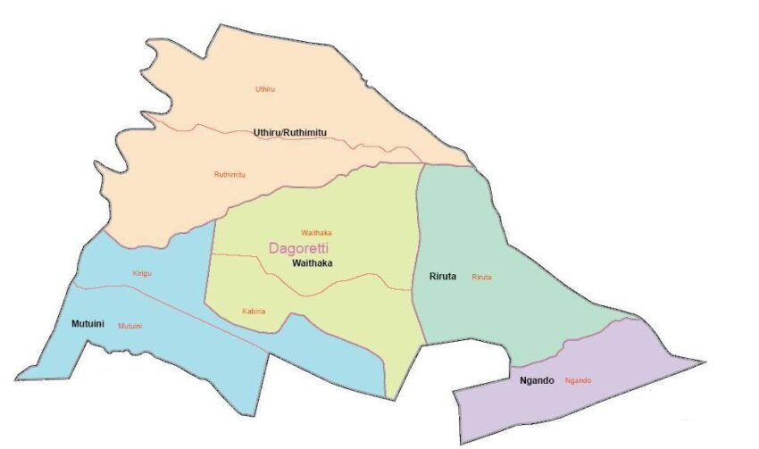 Nairobi County Map: All 17 Sub-Counties & Boundaries 2026 - Nairobi ...