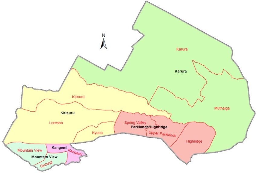 Nairobi County Map: All 17 Sub-Counties & Boundaries 2026 - Nairobi ...
